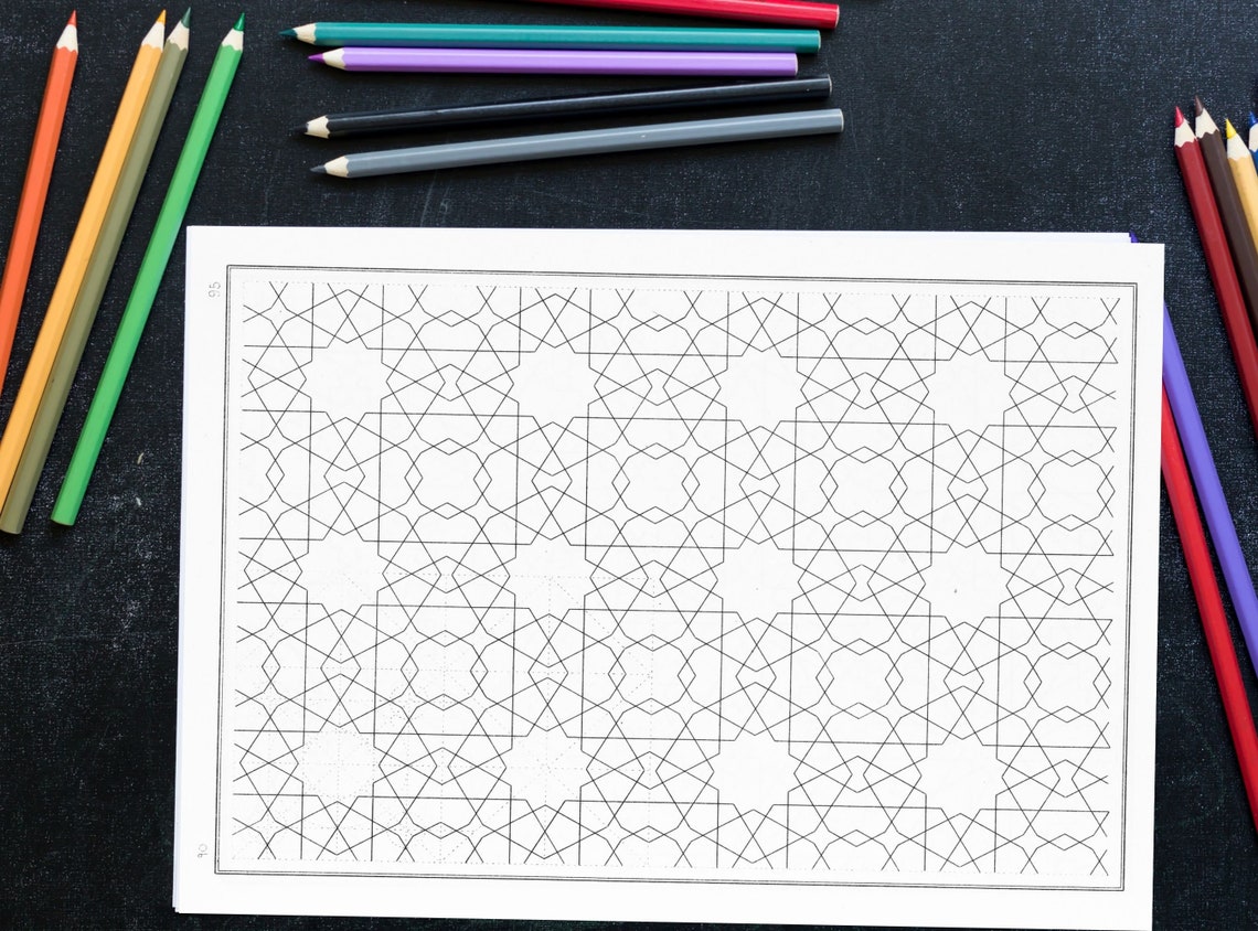 Islamic Pattern Colouring Pages | Arabic Pattern Printable Papers ...