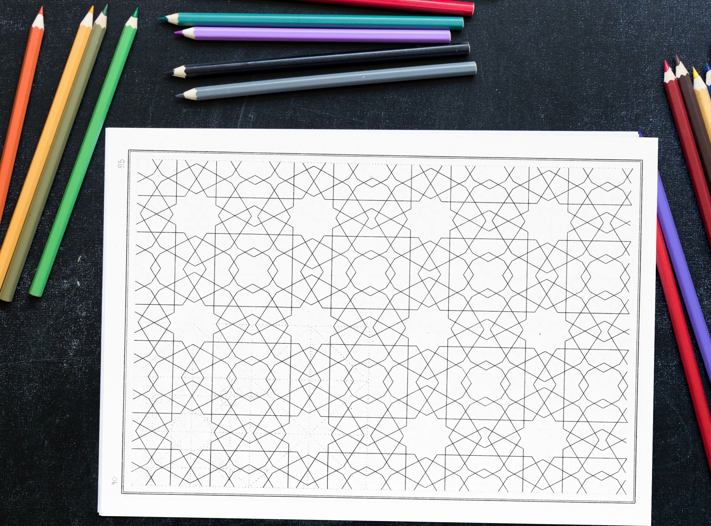 Islamic Pattern Colouring Pages | Arabic Pattern Printable Papers ...