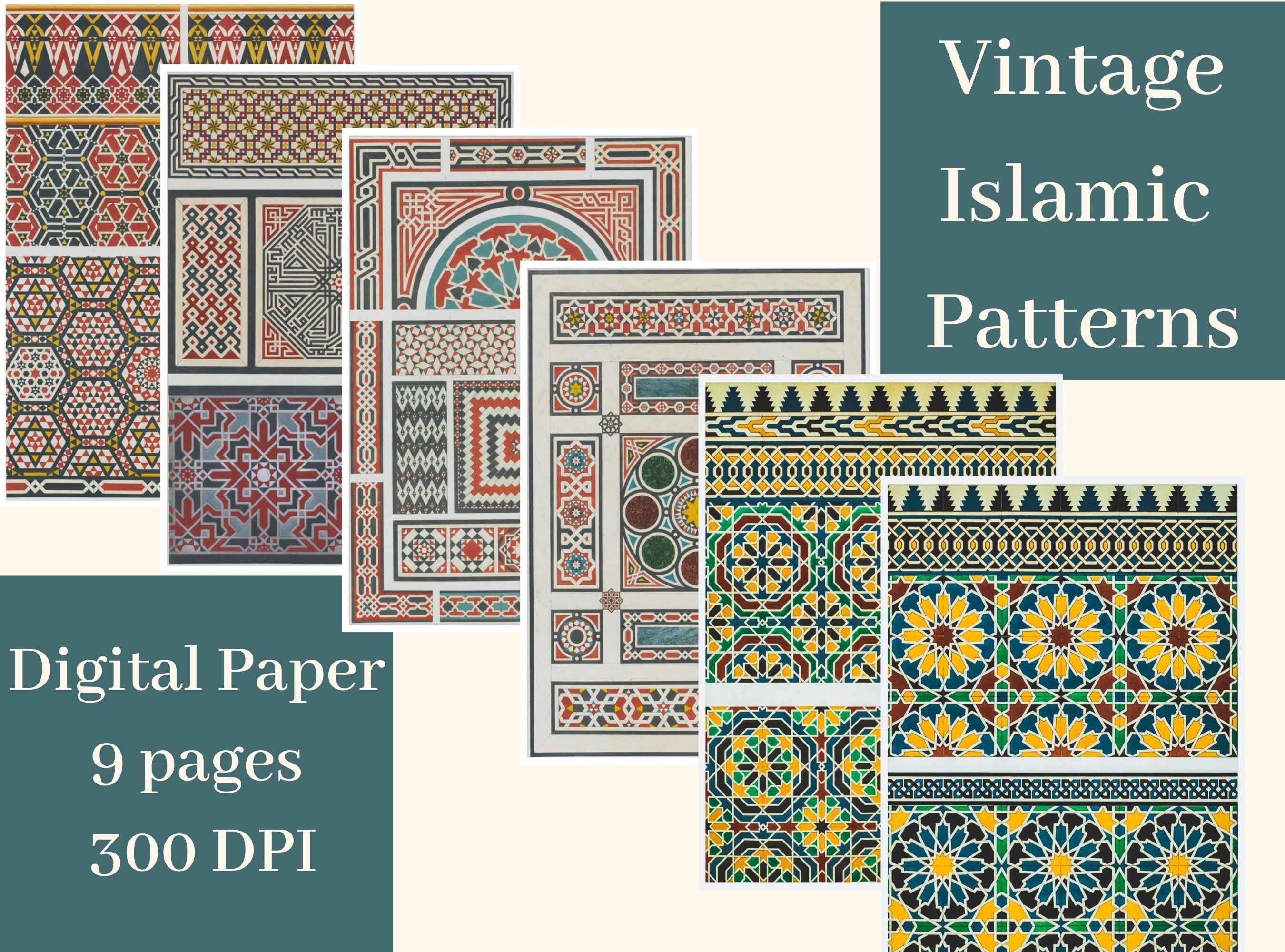Islamic Pattern Digital Paper Pack | Islamic Geometric - Etsy