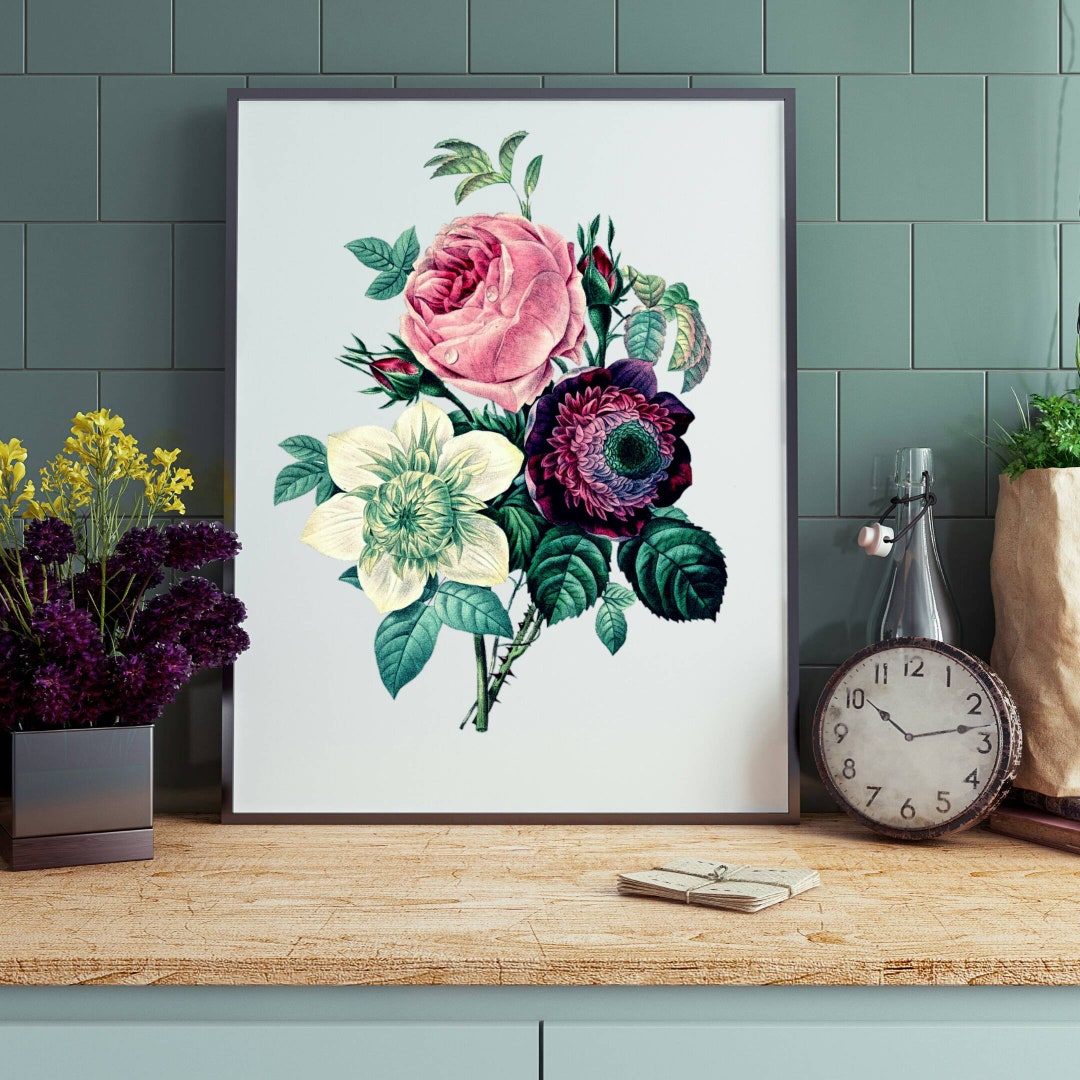 Vintage Botanical Printable | Antique Flower Print - Etsy