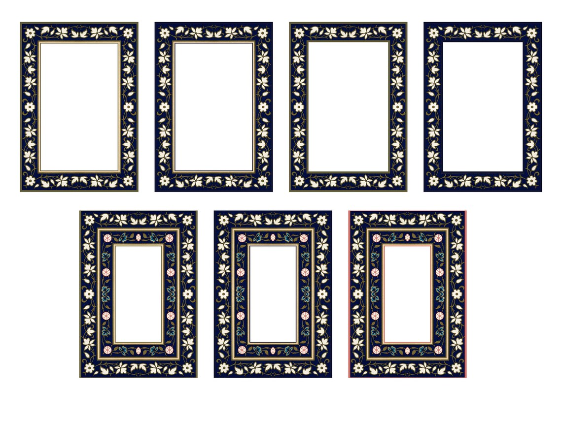 Arabic Floral Frame Traditional Islamic Design | Islamic Floral Border ...
