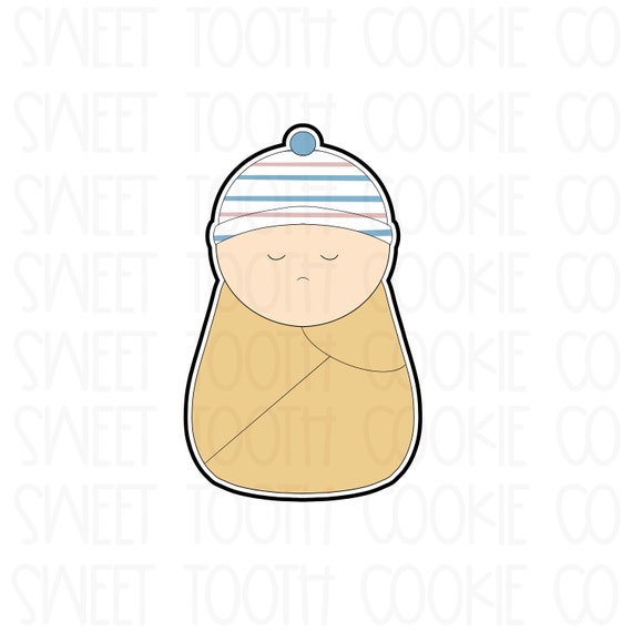 Cartoon Baby Swaddled