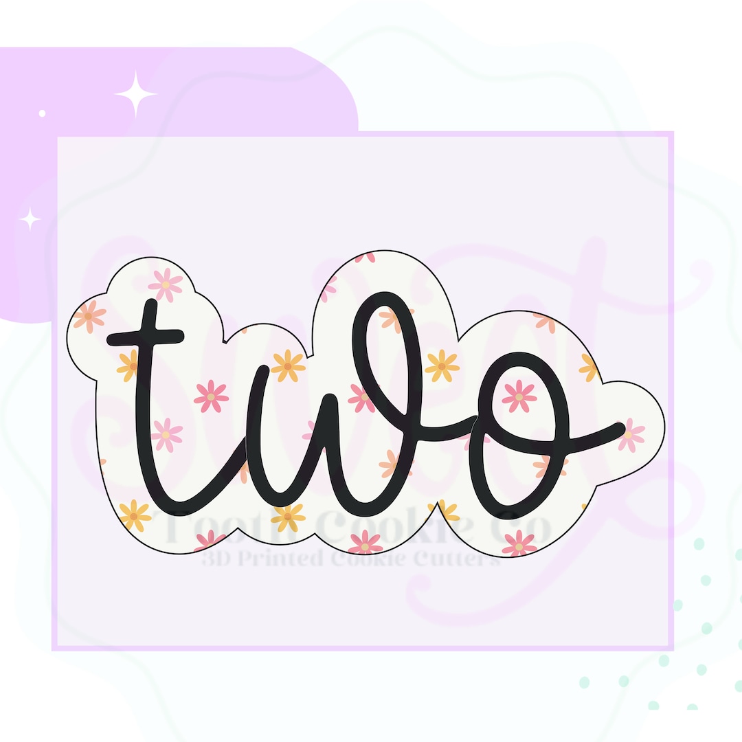 Hand Lettered Number Two Cookie Cutter. Number Two Cookie Cutter ...