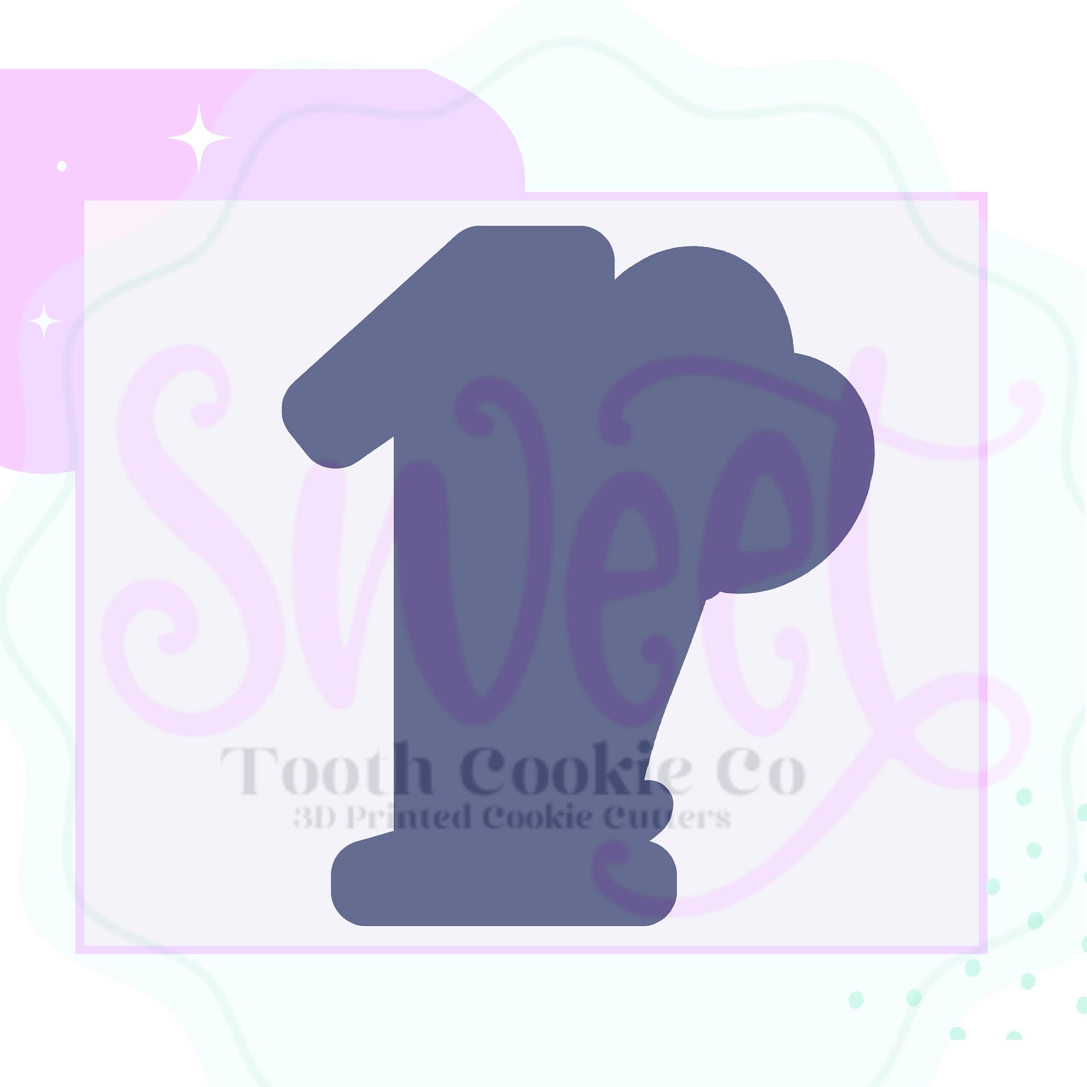 Number 1 Cookie Cutter. Number 1 With Balloons Cookie Cutter. First ...