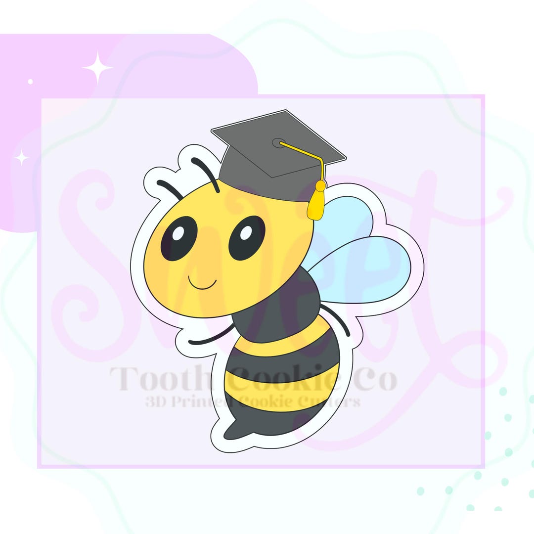 Graduation Bee Cookie Cutter. Graduation Hornet Cookie Cutter. Grad ...