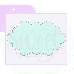 Wavy Plaque Cookie Cutter. Plaque Cookie Cutter. Cookie Cutter Shapes ...