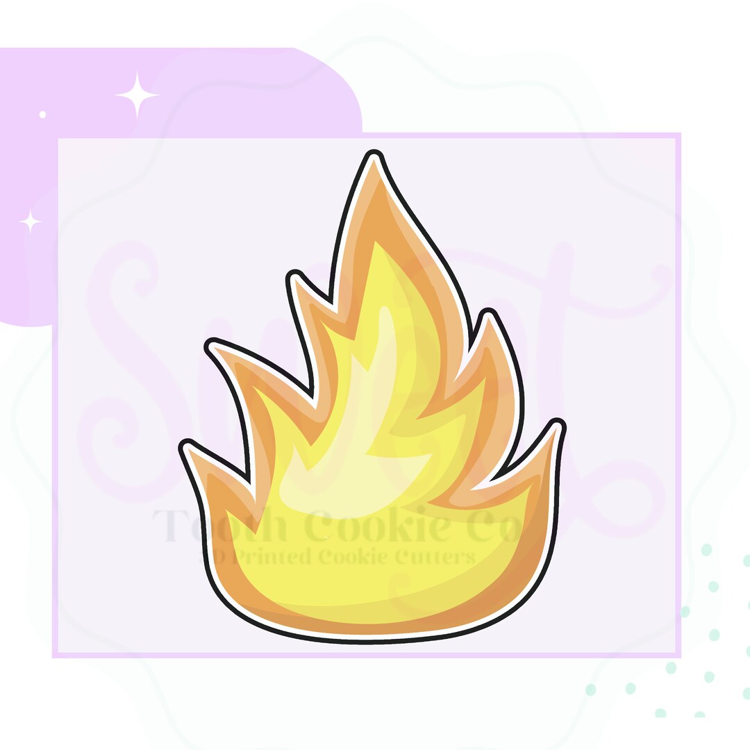 Fire Cookie Cutter. Flame Cookie Cutter. Campfire Cookie Cutter ...