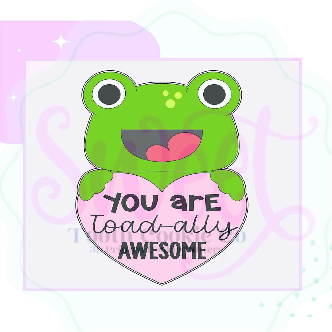Toad Cookie Cutter. Frog Cookie Cutter. Toad-ally Awesome Cookie Cutter ...
