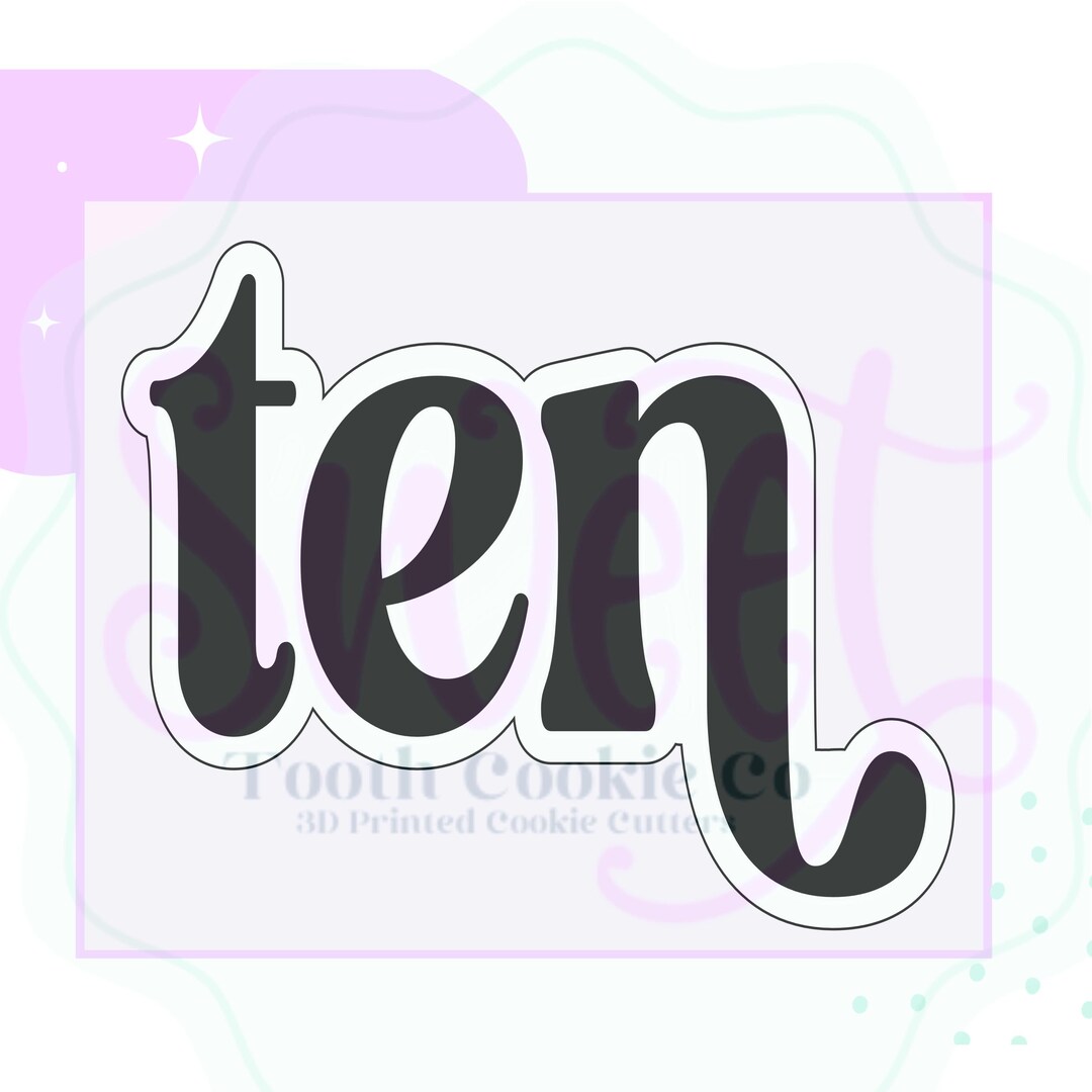 Number Ten Cookie Cutter.ten Cookie Cutter. 10 Cookie Cutter. 10th ...