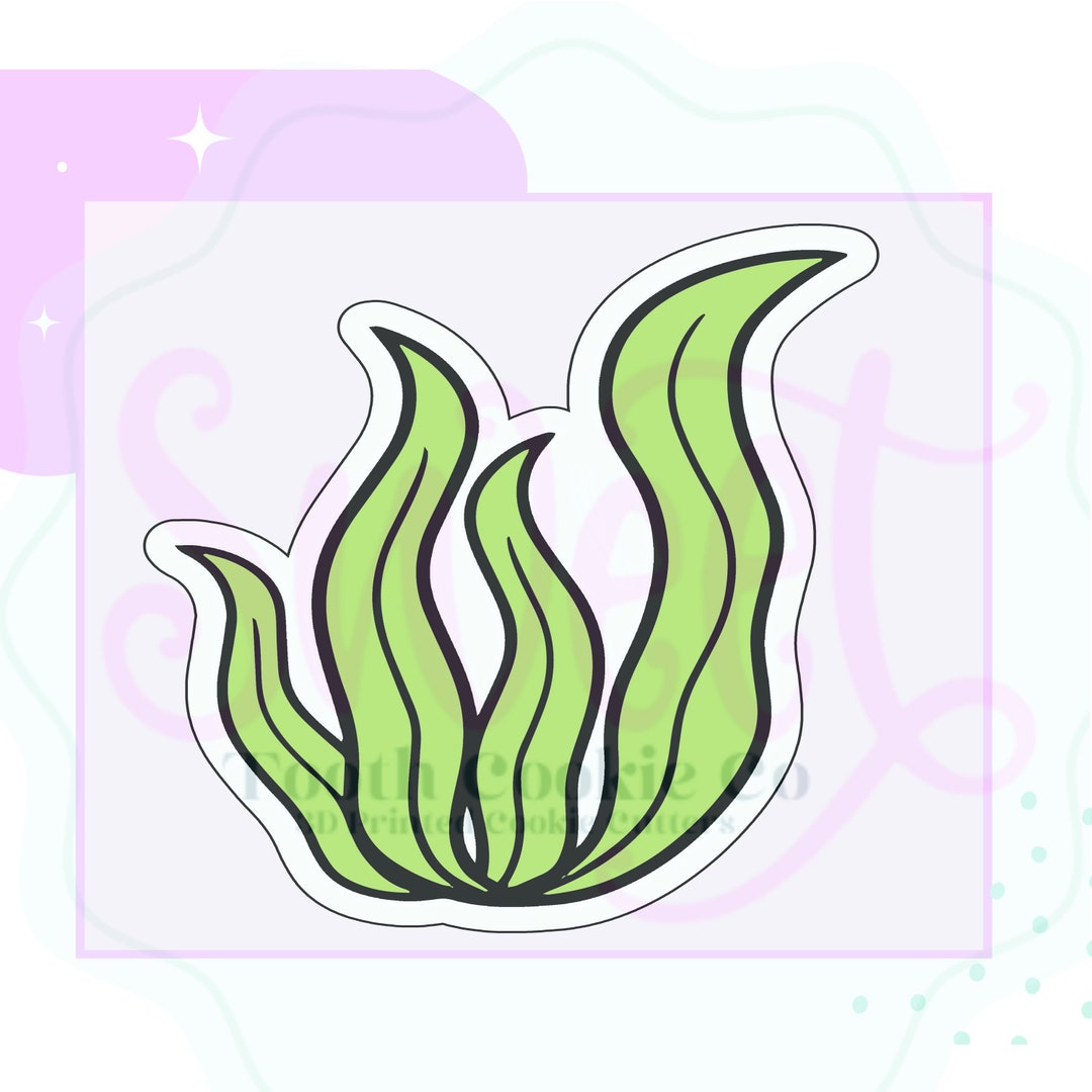 Seaweed Cookie Cutter. Under the Sea Cookie Cutter. Ocean Animal Cookie ...