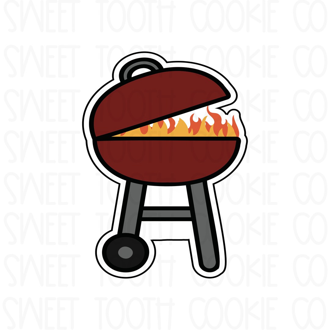 Grill With Flames Cookie Cutter. BBQ Cookie Cutters. King of the Grill ...