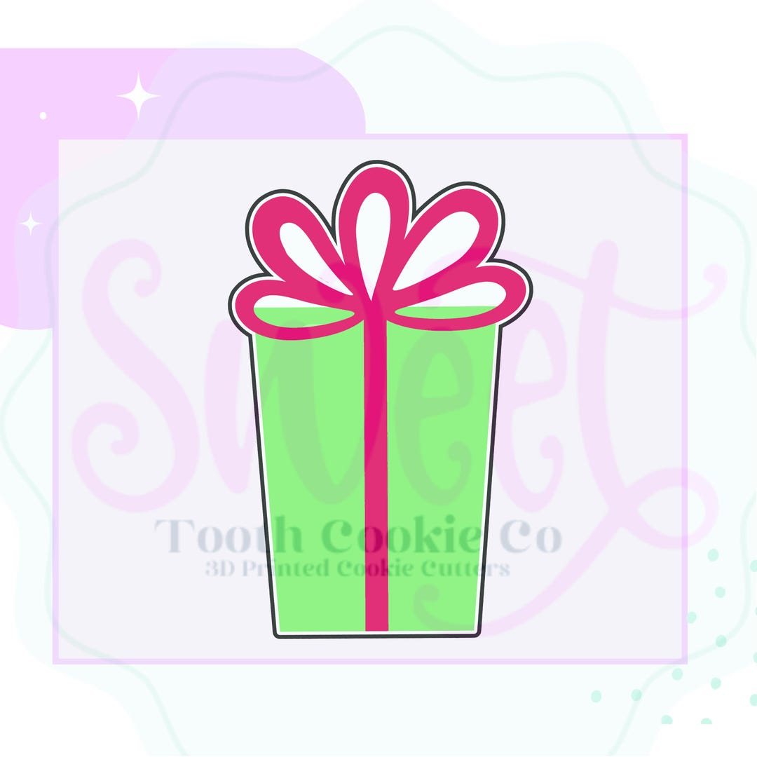 Gift Cookie Cutter. Present Cookie Cutter. Birthday Gift Cookie Cutter ...