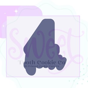 Four Cookie Cutter. Number 4 Cookie Cutter. 4 Cookie Cutter. Birthday ...