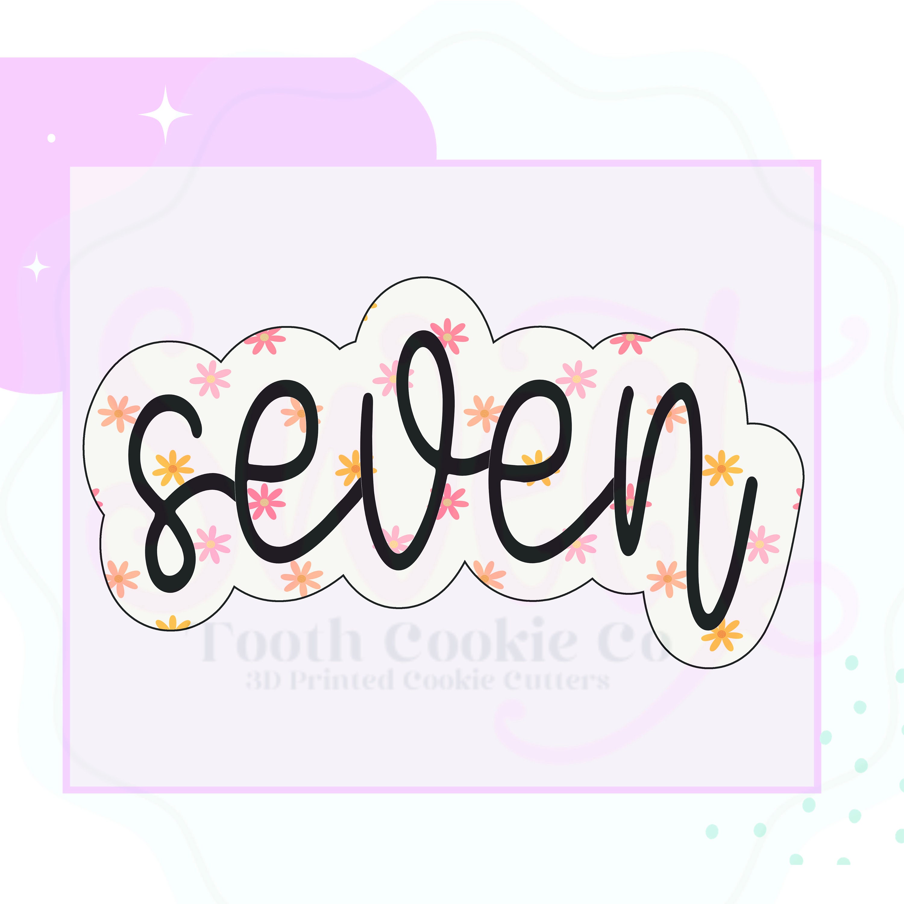Number Seven Hand Lettered Cookie Cutter. Number Seven Cookie Cutter ...