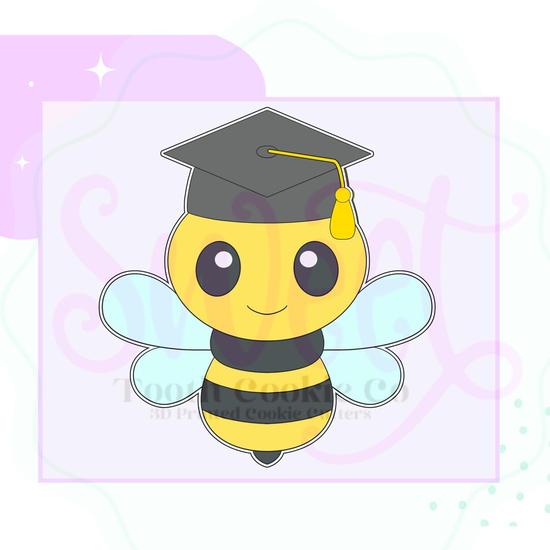 Graduation Bee Cookie Cutter. Graduation Hornet Cookie Cutter. Grad ...