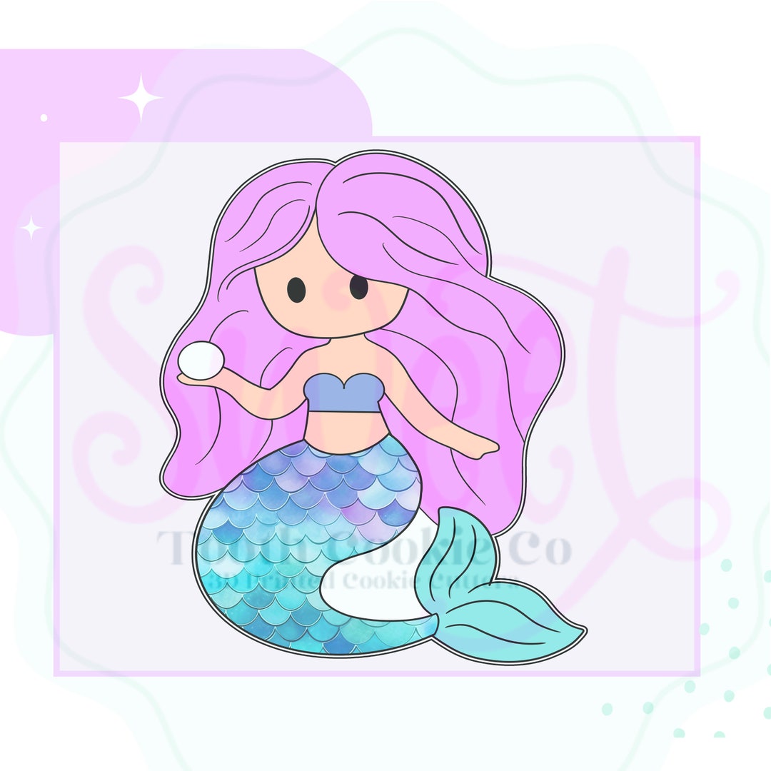 Mermaid Cookie Cutter. Under the Sea Cookie Cutter. Mermaid Tail Cookie ...