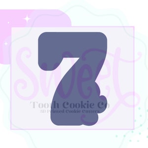 Number 7 Paw Print Cookie Cutter. Number 7 Cookie Cutter. Dog Paw Print ...