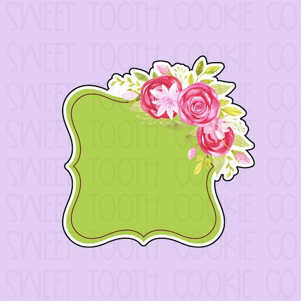 Floral Plaque Cookie Cutter - Etsy