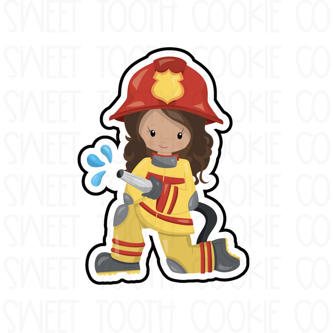 Firewoman Cookie Cutter. Fireman Cookie Cutter. Fire Fighter Cookie ...