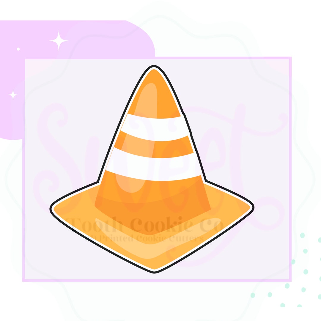 Traffic Cone Cookie Cutter. Construction Theme Cookie Cutter. Boys ...