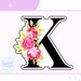 Floral K Cookie Cutter. K Cookie Cutter. Floral Letter Cookie - Etsy