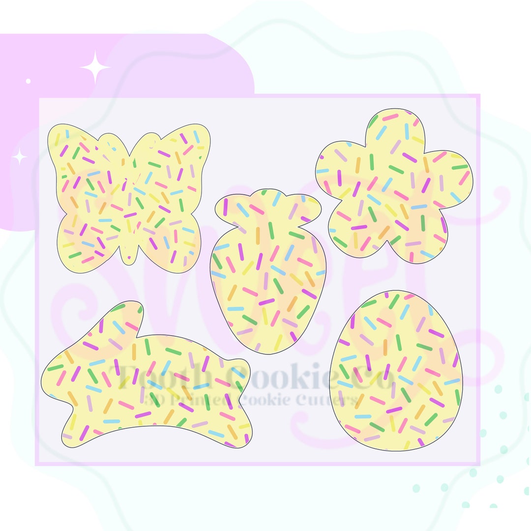 Spring Frosted Cookies Cookie Cutter. Spring Cookie Cutter Set. Easter ...