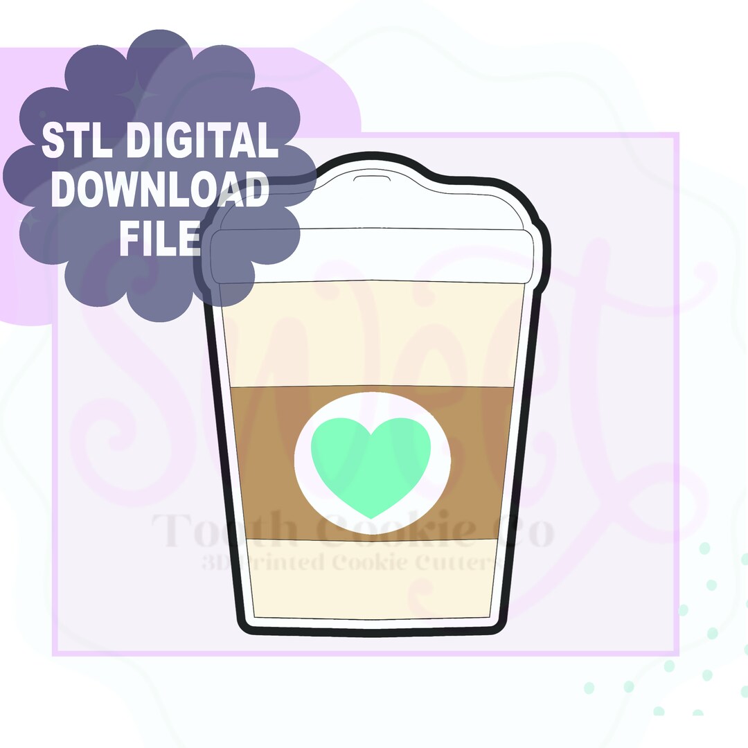 Paper Coffee Digital Download STL File Cup Cookie Cutter. Coffee Cup ...