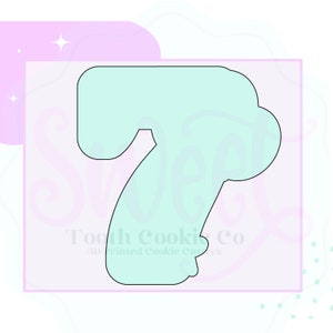 Number 7 With Balloons Cookie Cutter. Number 7 Cookie Cutter. Number ...