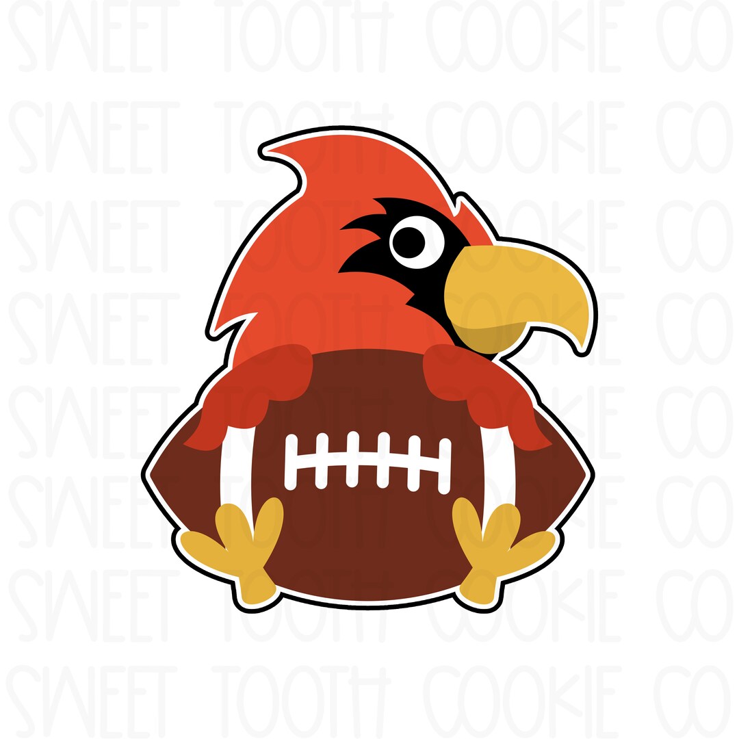 Cardinal Cookie Cutter. Football Mascot Cookie Cutter. Football Cookie ...