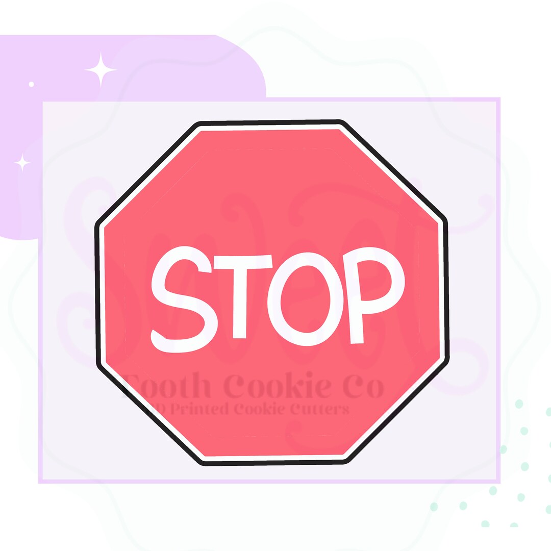 Stop Sign Cookie Cutter. Road Work Sign Cookie Cutter. Construction ...