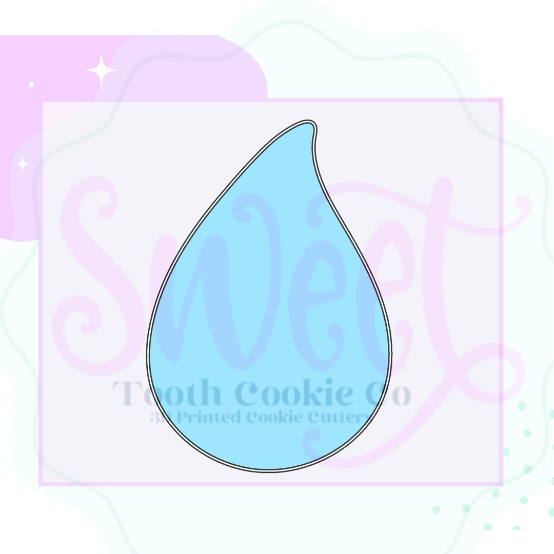 Rain Drop Cookie Cutter. Rain Cookie Cutter. Droplet Cookie Cutter ...