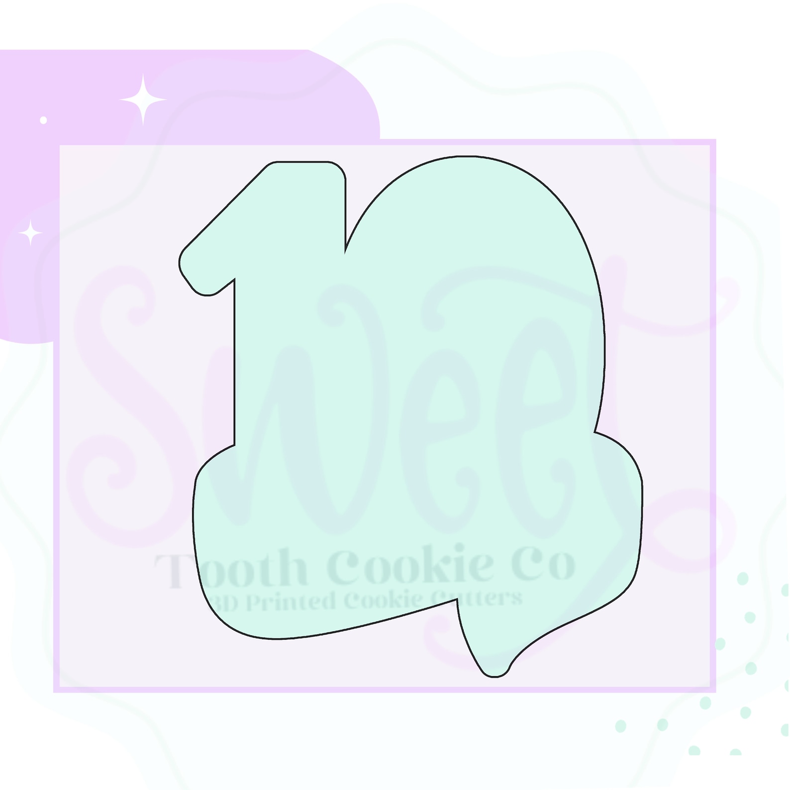 Number 10 With Banner Cookie Cutter. 10 Cookie Cutter. Number With ...