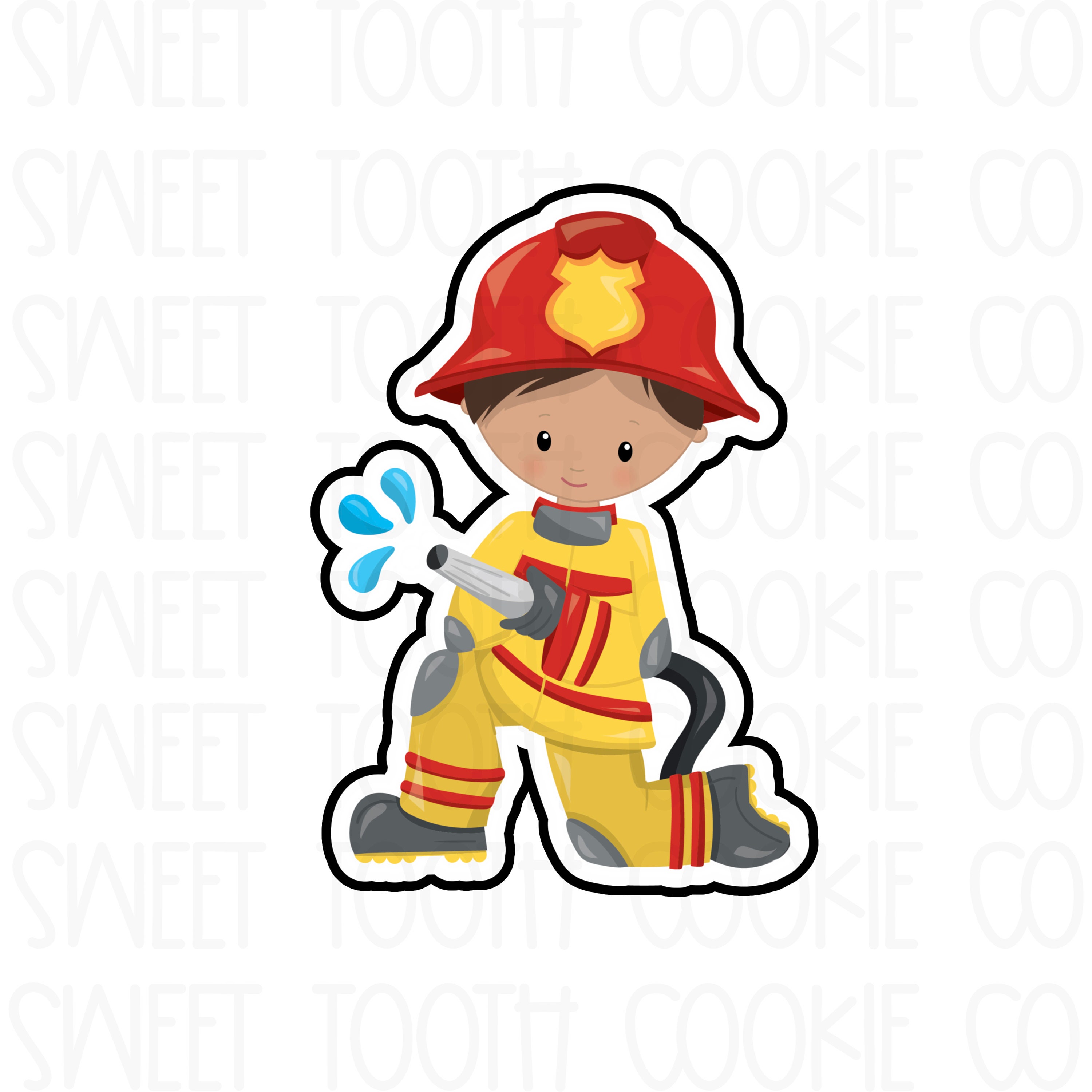 Fireman Cookie Cutter. Fire Fighter Cookie Cutter. Boys Cookie Cutters ...