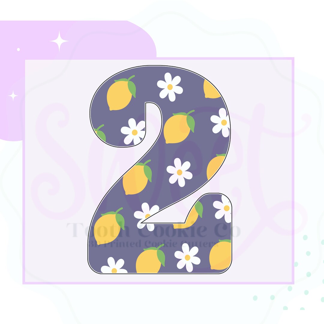 Number 2 Cookie Cutter. 2 3D Printed Cookie Cutter. Number Two Cookie ...