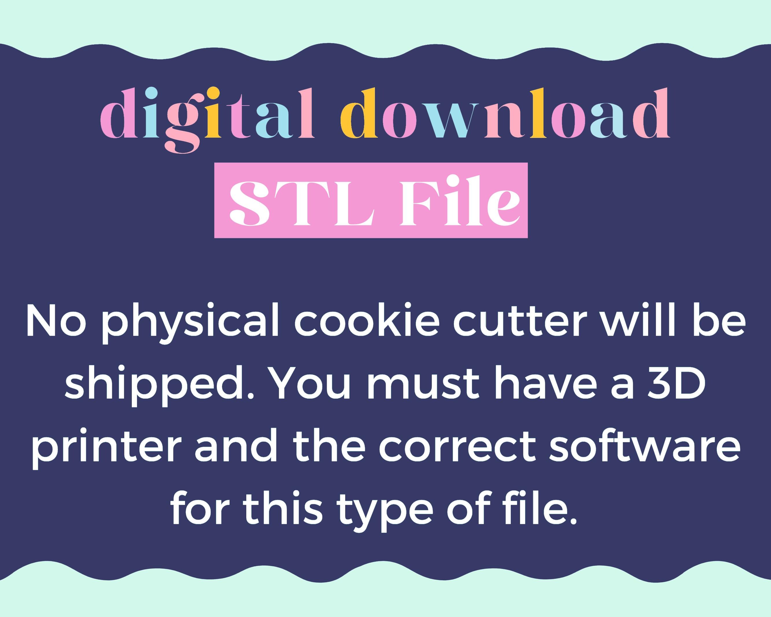 Number 3 STL File Cookie Cutter. Three Cookie Cutter. 3 Cookie Cutter ...