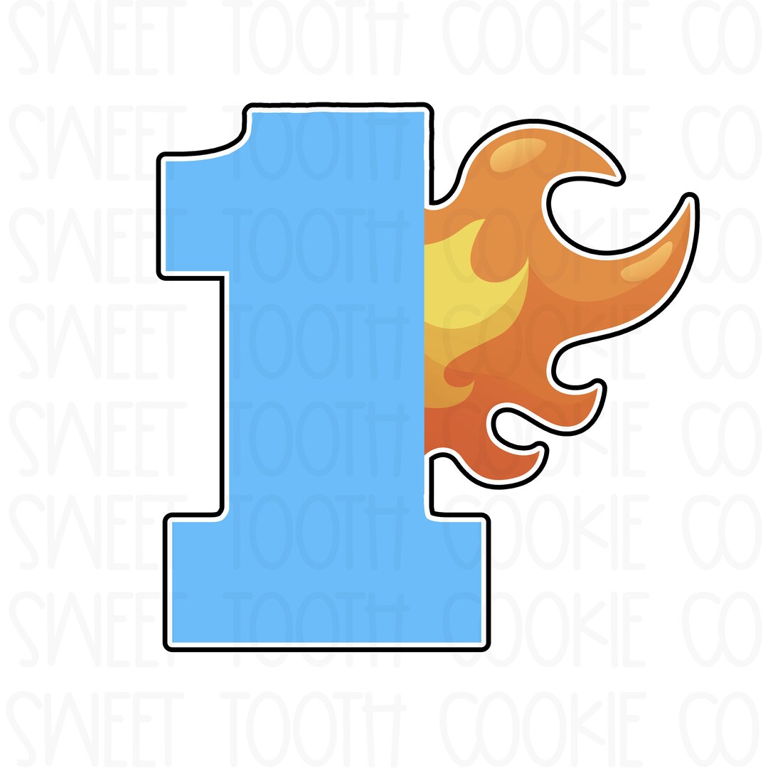 Number 1 Flame Cookie Cutter. Number 1 Cookie Cutter. Monster - Etsy