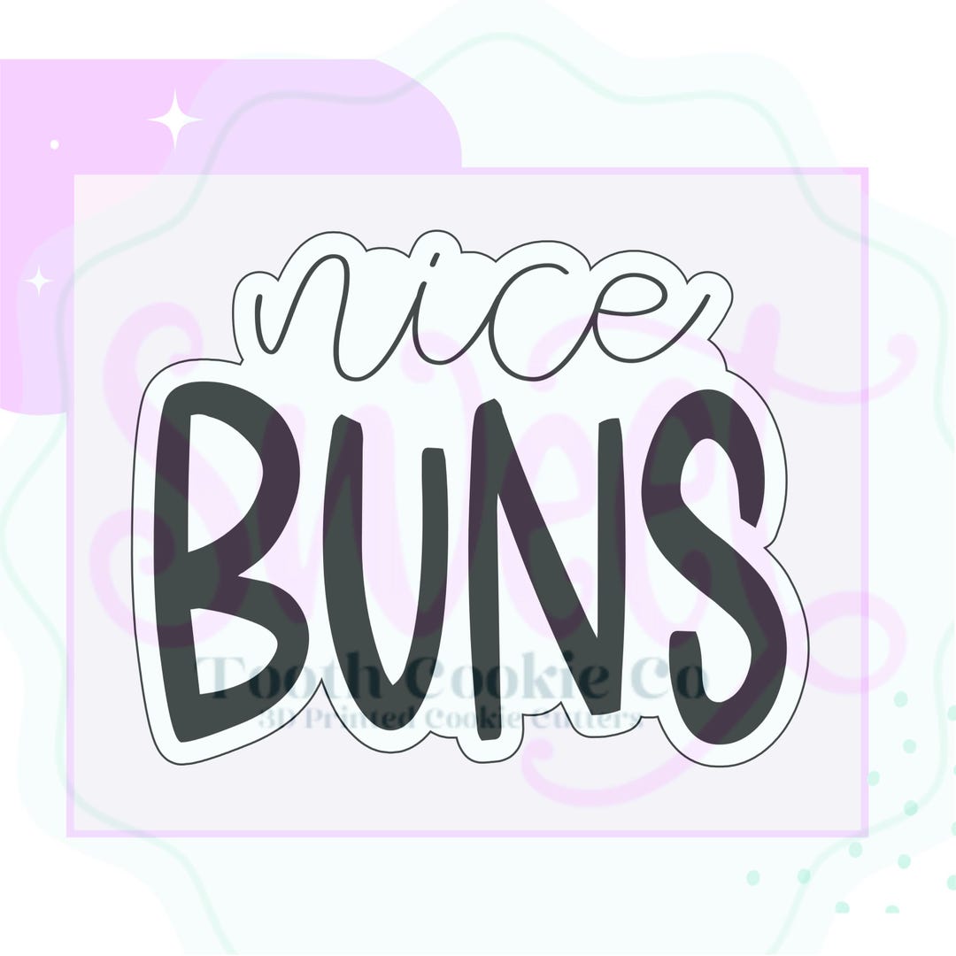 Nice Buns Cookie Cutter. Cinnamon Bun Cookie Cutter. Cinnamon Roll ...