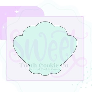 Clam Shell Cookie Cutter. Sea Shell Cookie Cutter. Ocean Animal Cookie ...