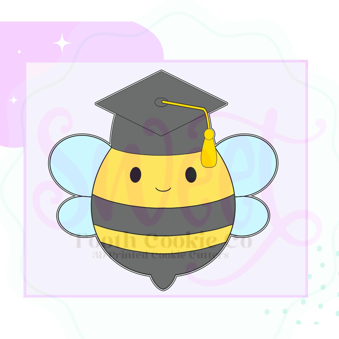 Graduation Bee Cookie Cutter. Graduation Cap Cookie Cutter. Grad Cookie ...