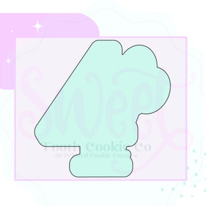 Number 4 Cookie Cutter. Number Four Cookie Cutter. Number Cookie Cutter ...