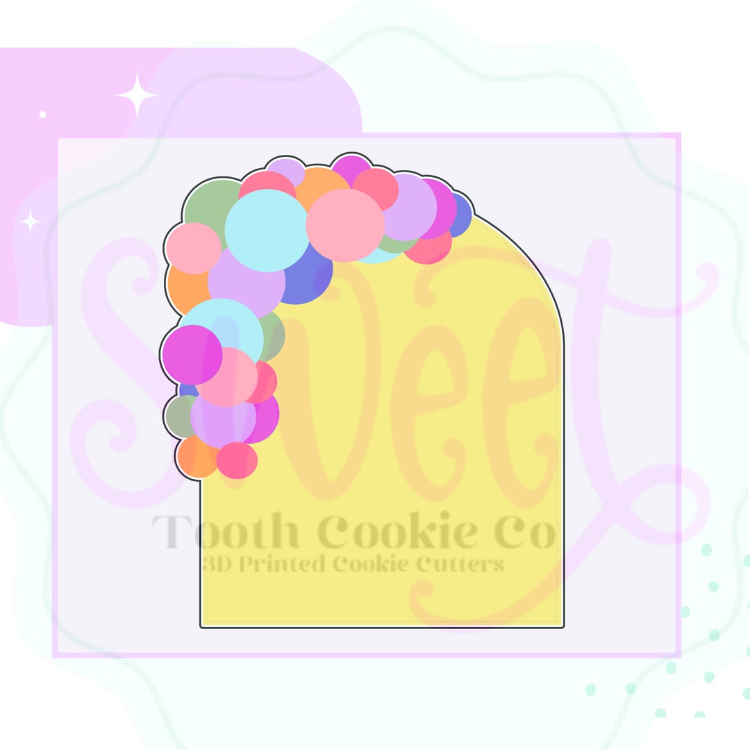 Balloon Arch Cookie Cutter. Arch Plaque Cookie Cutter. Shape Cookie ...