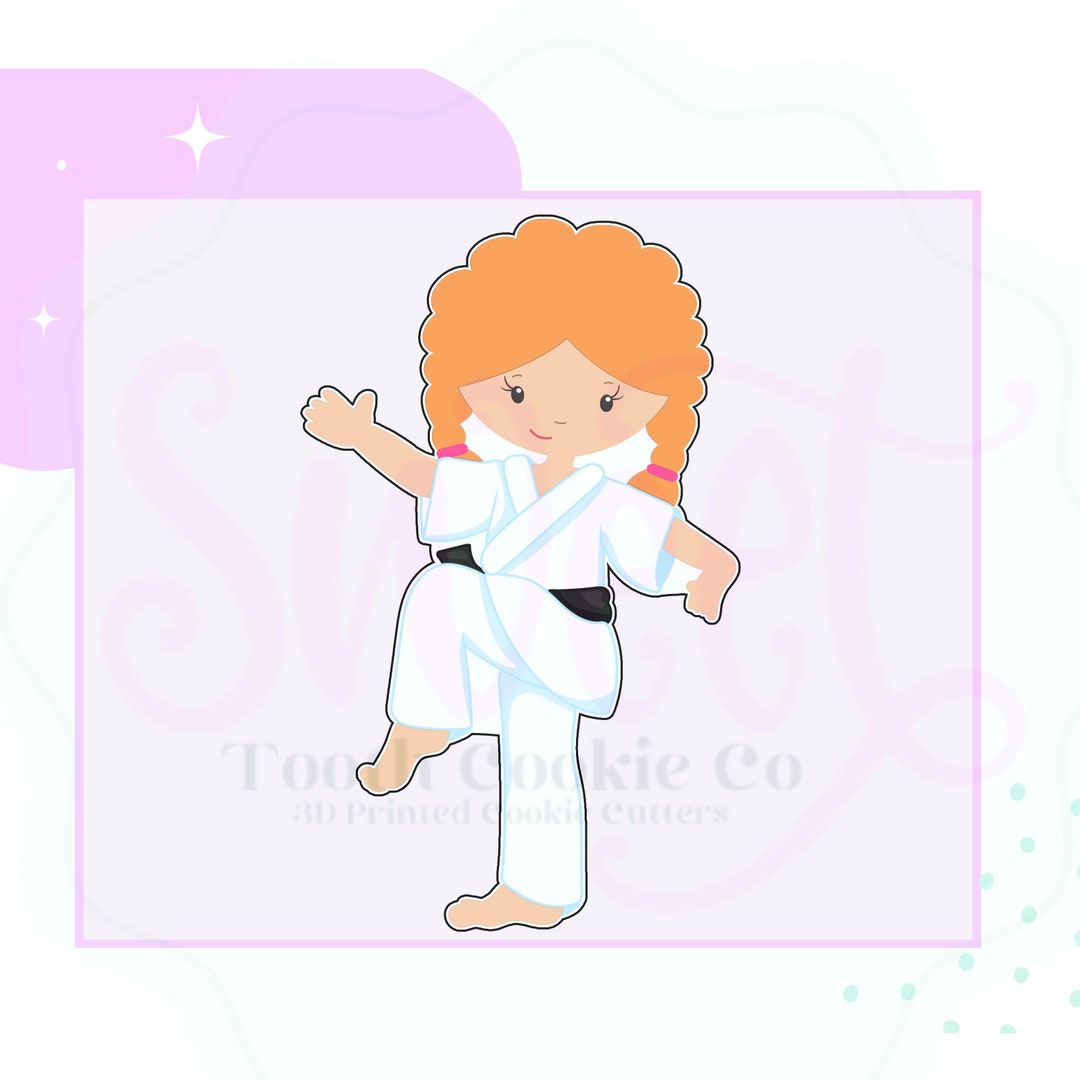 Ninja Girl Cutter. Karate Cookie Cutter. Ninja Cookie Cutter. Martial ...