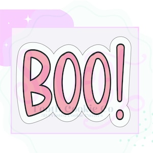 Boo Cookie Cutter. Boo Hand Lettered Cookie Cutter. Boo Plaque Cookie ...