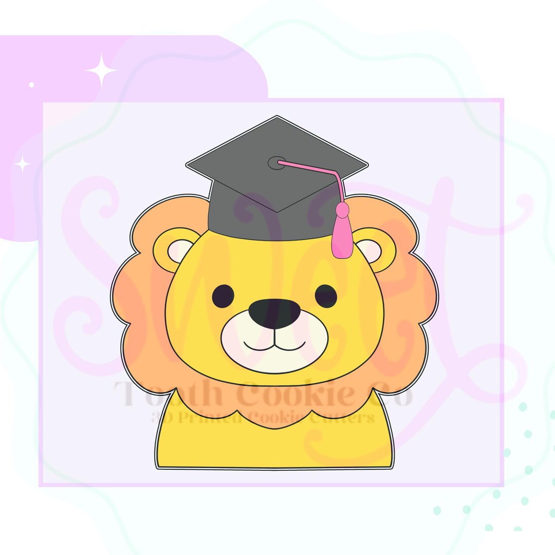 Graduation Lion Cookie Cutter. Lion Graduation Cookie Cutter. Grad ...