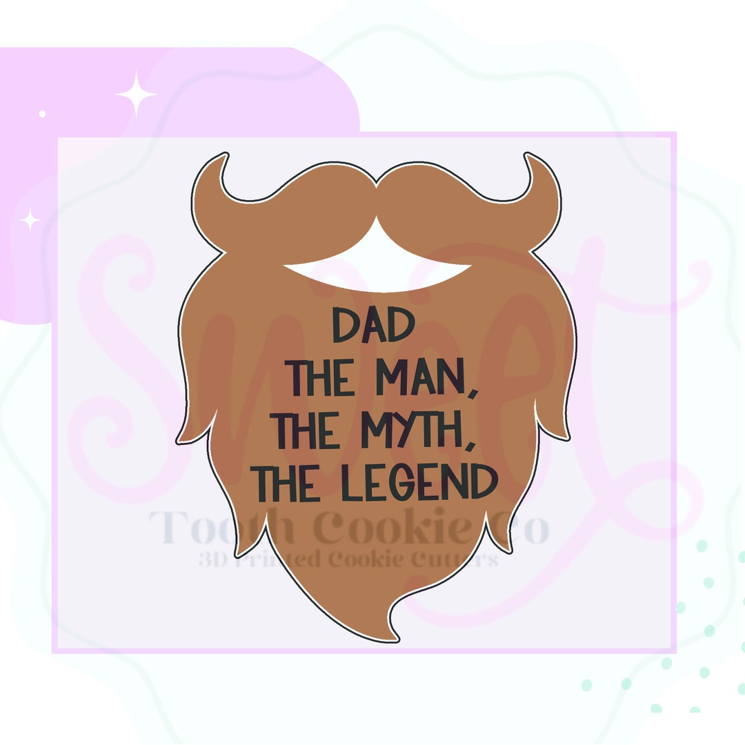 Beard Cookie Cutter. Dad Beard Cookie Cutter. Fathers Day Cookie Cutter ...