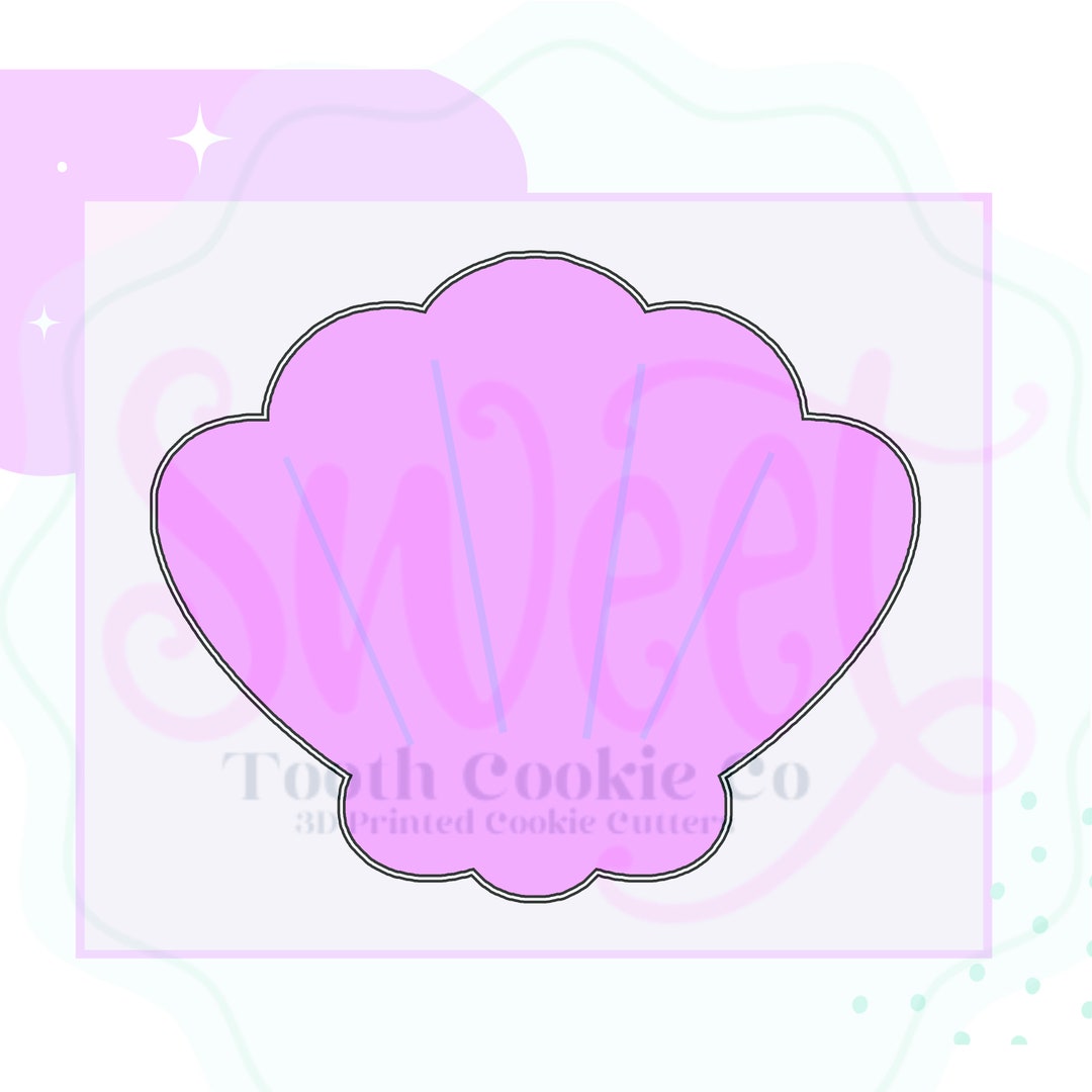 Clam Shell Cookie Cutter. Sea Shell Cookie Cutter. Ocean Animal Cookie ...