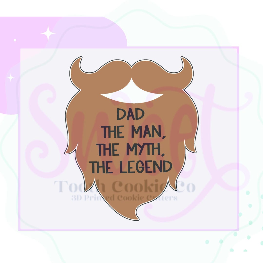 Beard Cookie Cutter. Dad Beard Cookie Cutter. Dad Cookie Cutter ...