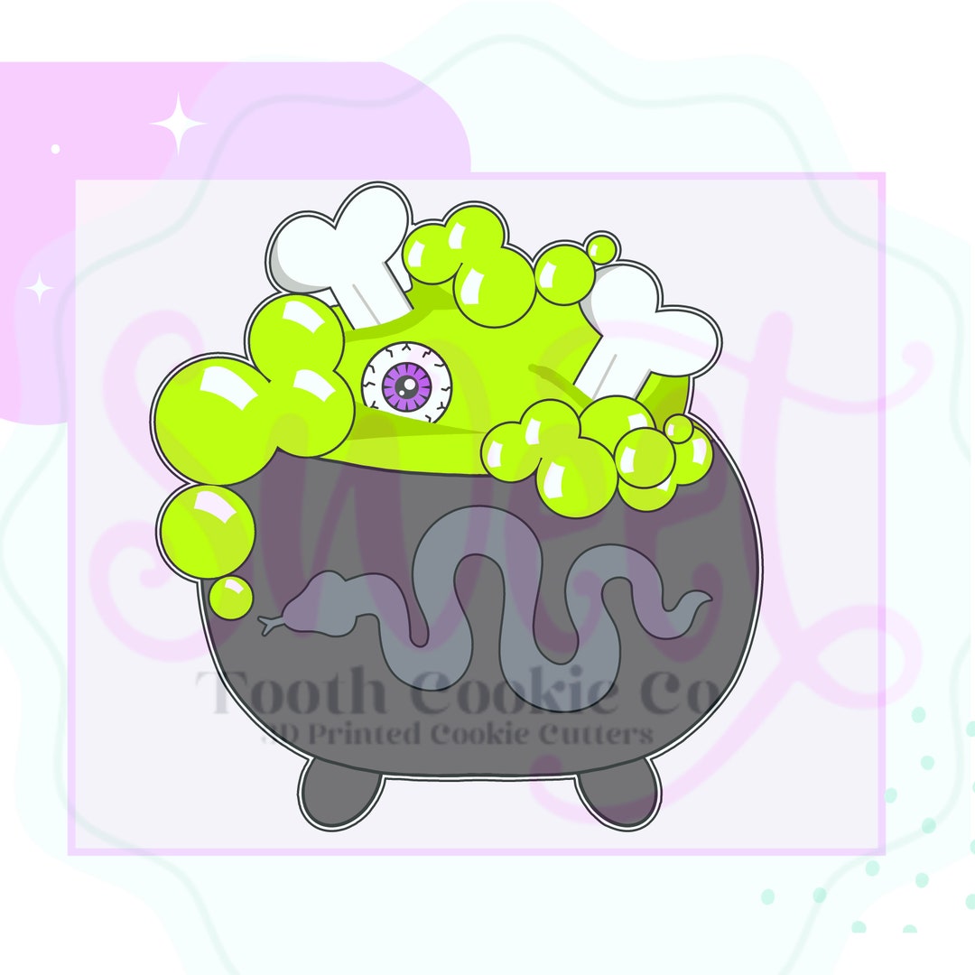 Cauldron Cookie Cutter. Boiling Black Cauldron Cookie Cutter. Witches ...