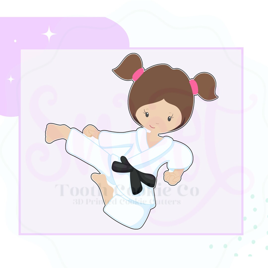 Ninja Girl Cutter. Karate Cookie Cutter. Ninja Cookie Cutter. Martial ...