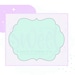 The Brooke Plaque Cookie Cutter. Baby Shower Cookie Cutter. Frame ...